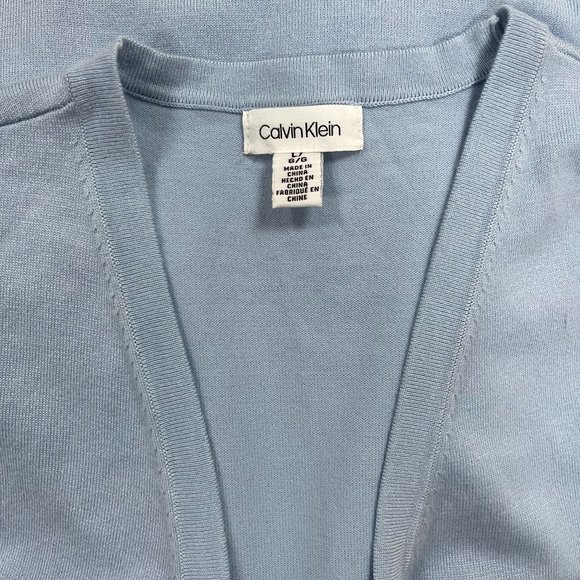 Calvin Klein | Sweaters | Calvin Klein Light Blue Lace Cardigan | Poshmark